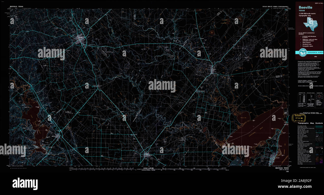 Map of beeville hi-res stock photography and images - Alamy