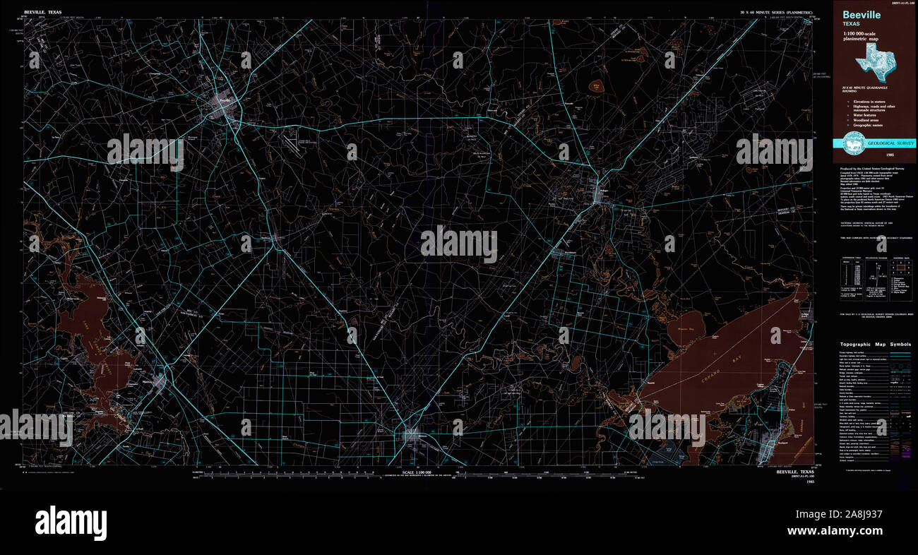 Map of beeville hi-res stock photography and images - Alamy