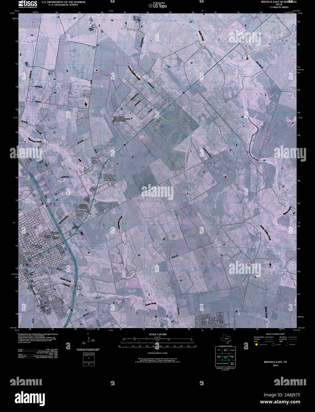 Map of beeville hi-res stock photography and images - Alamy