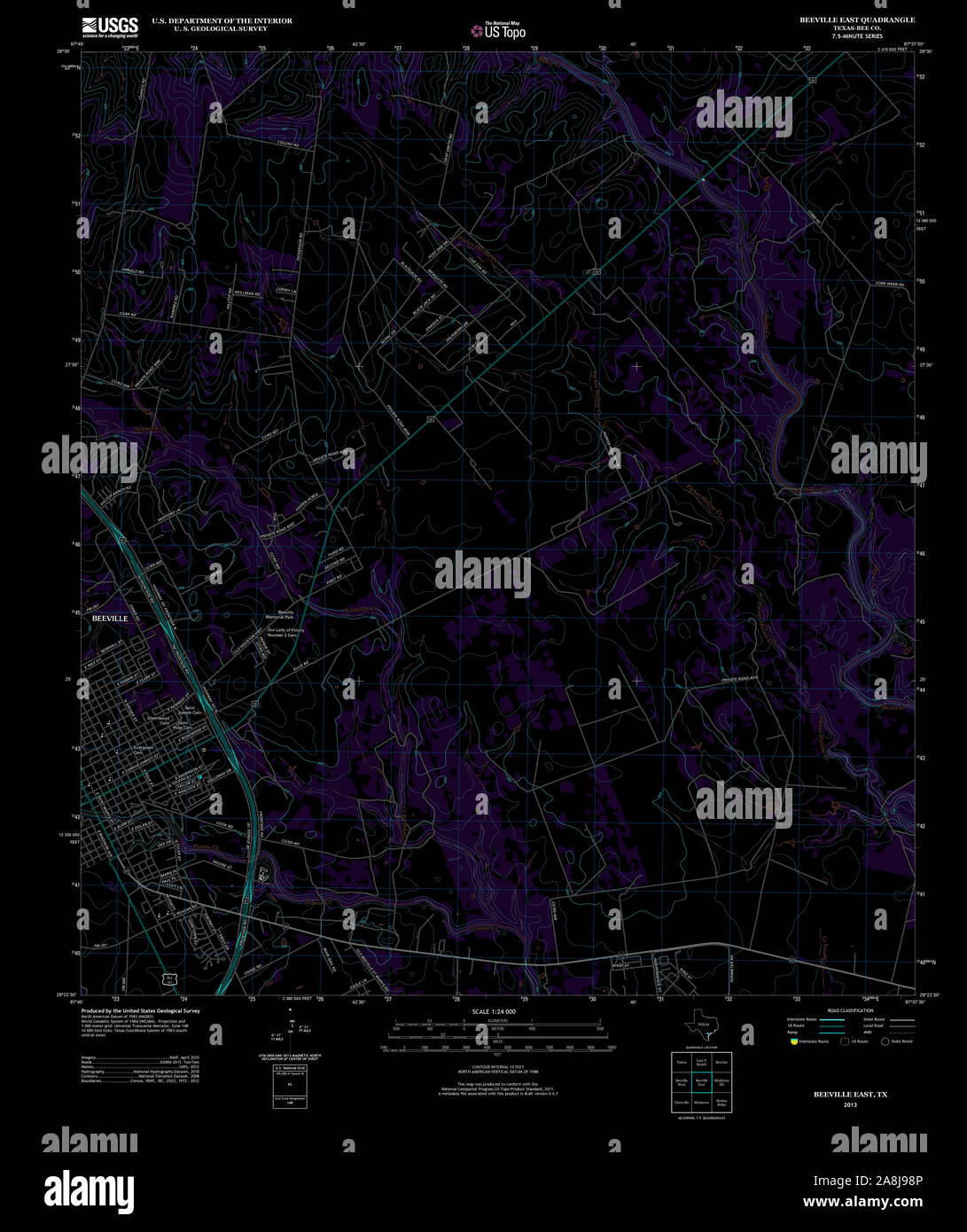Map of beeville hi-res stock photography and images - Alamy