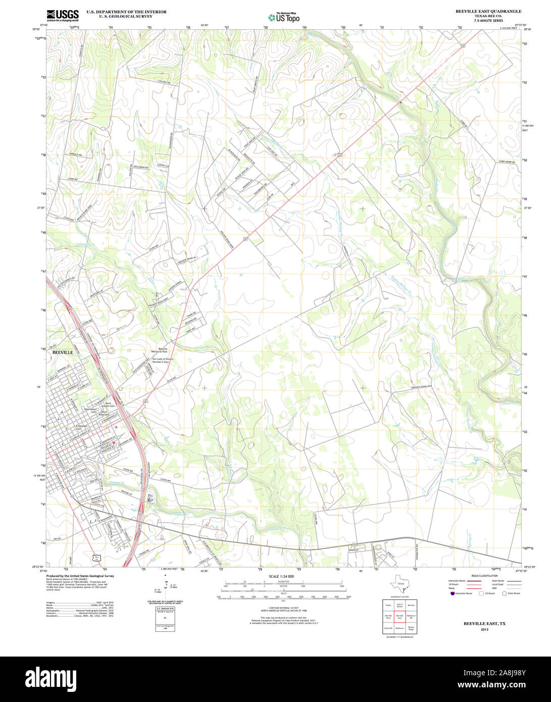 Map of beeville hi-res stock photography and images - Alamy