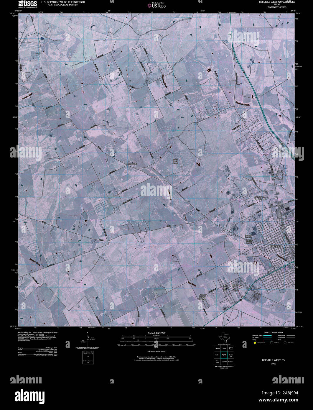 Map of beeville hi-res stock photography and images - Alamy