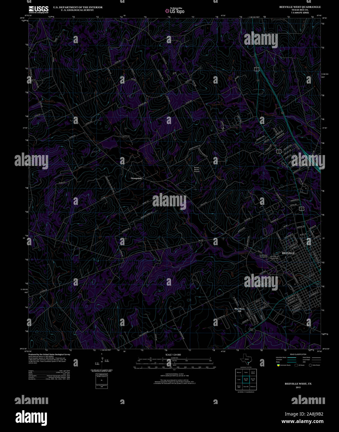 Map of beeville hi-res stock photography and images - Alamy