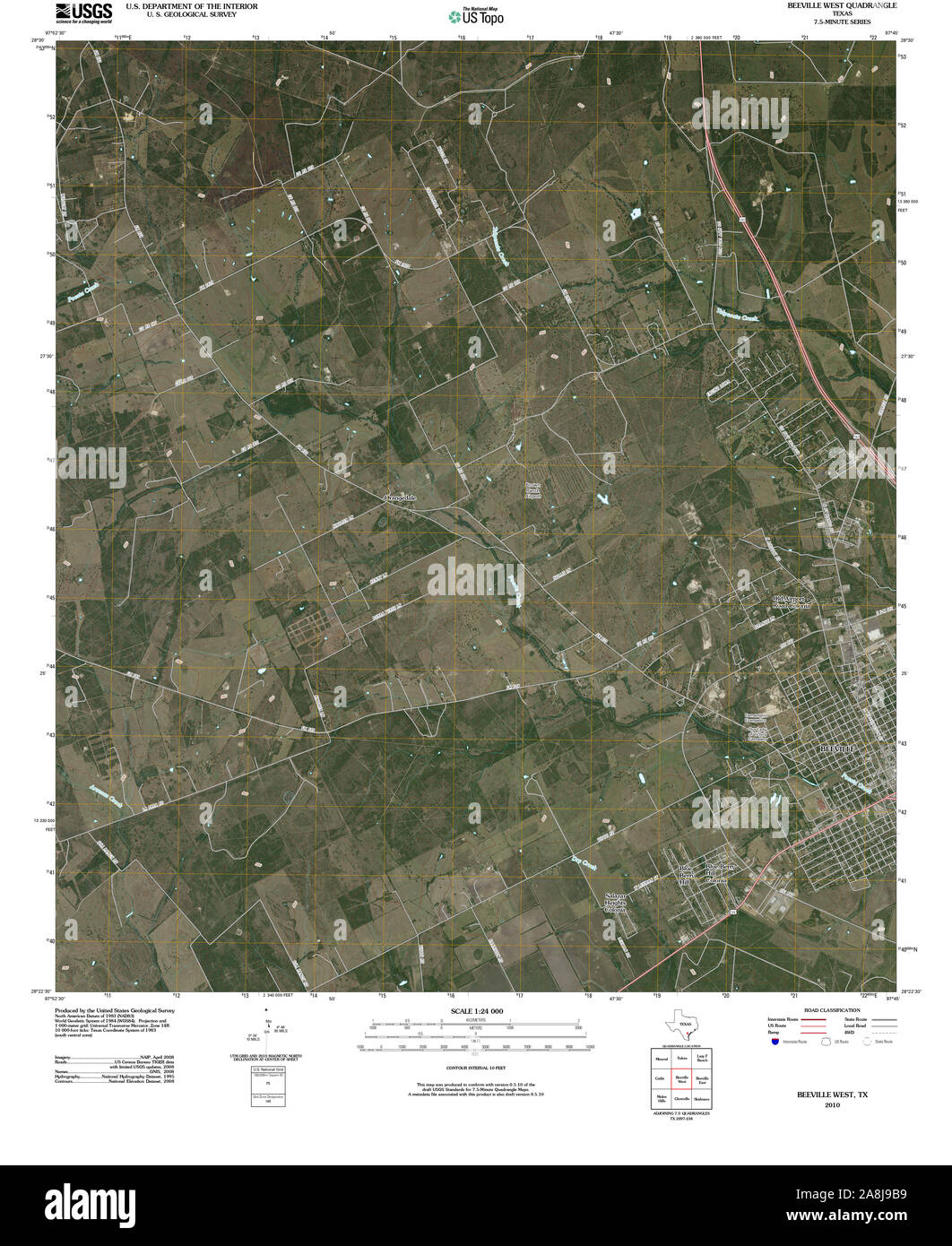 Map of beeville hi-res stock photography and images - Alamy