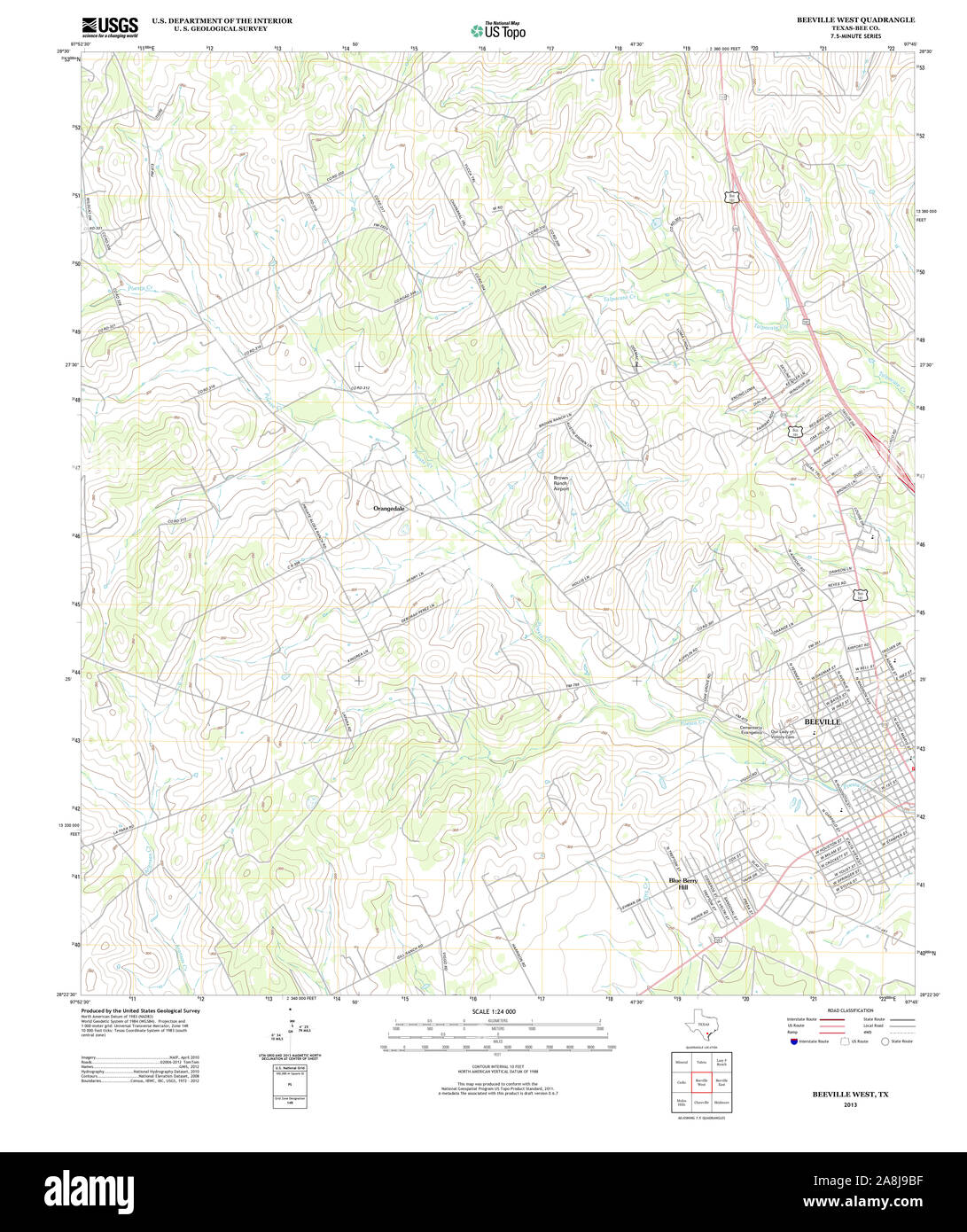 Map of beeville hi-res stock photography and images - Alamy