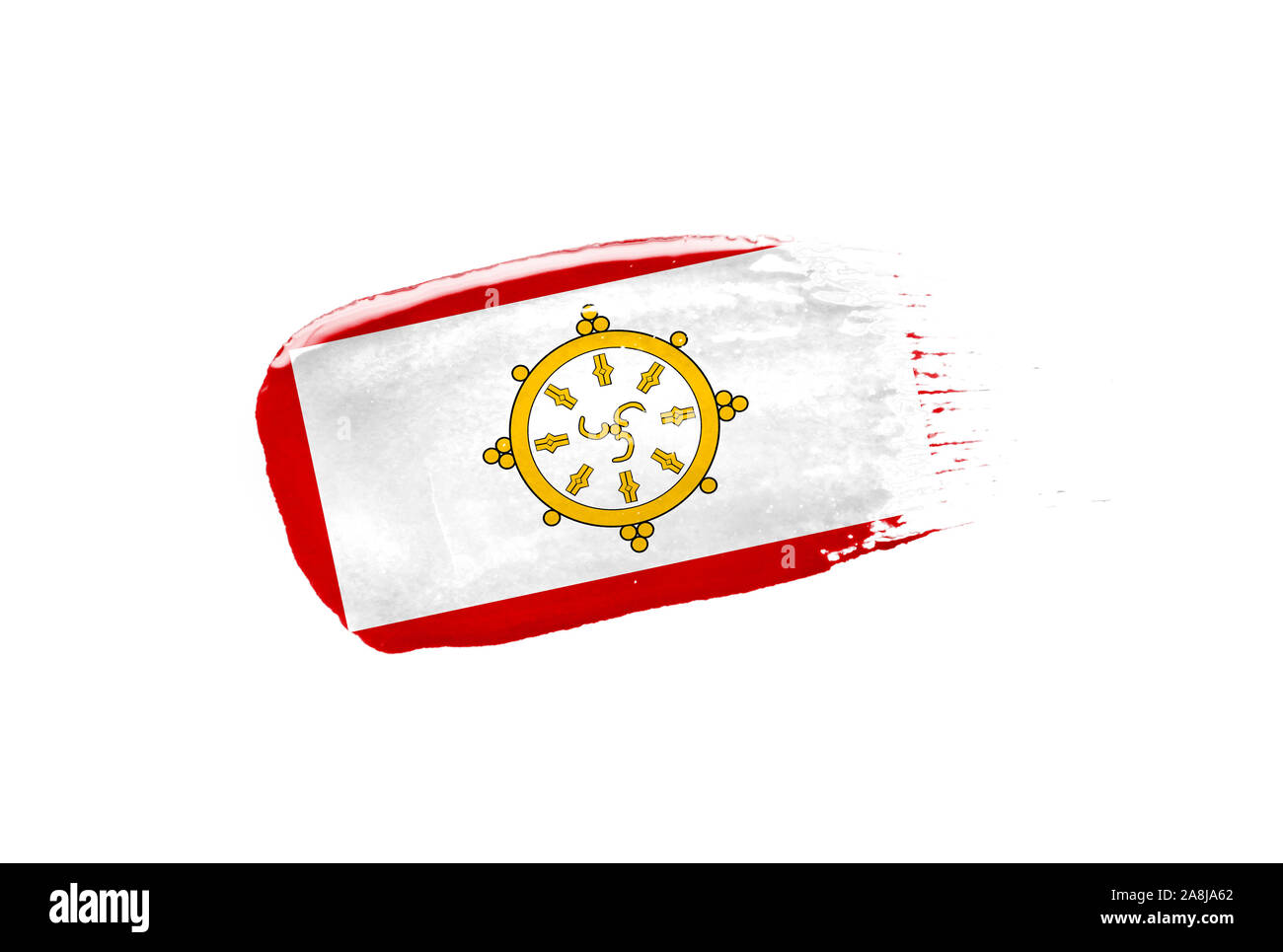 Sikkim flag Cut Out Stock Images & Pictures - Alamy