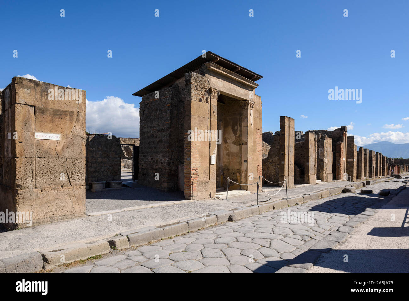 Pompei. Italy. Archaeological site of Pompeii. Casa del Fauno / House ...