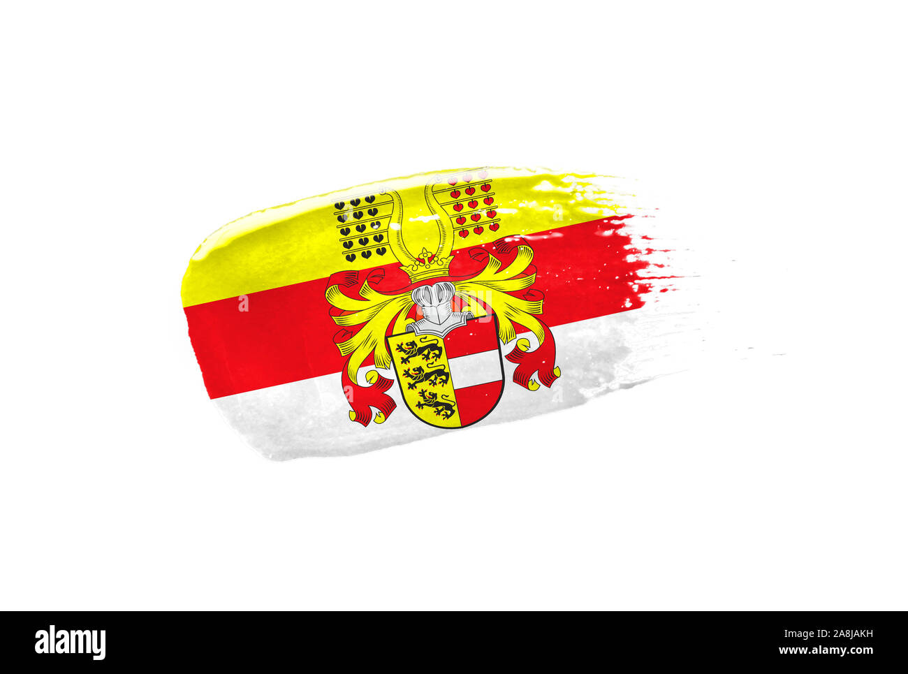 brush painted flag of Carinthia isolated on white background Stock ...