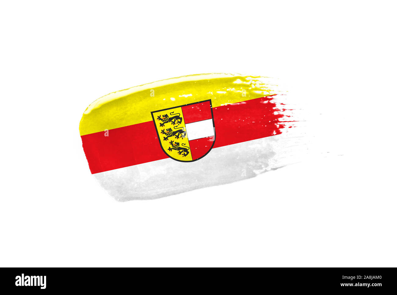 brush painted flag of Carinthia isolated on white background Stock ...