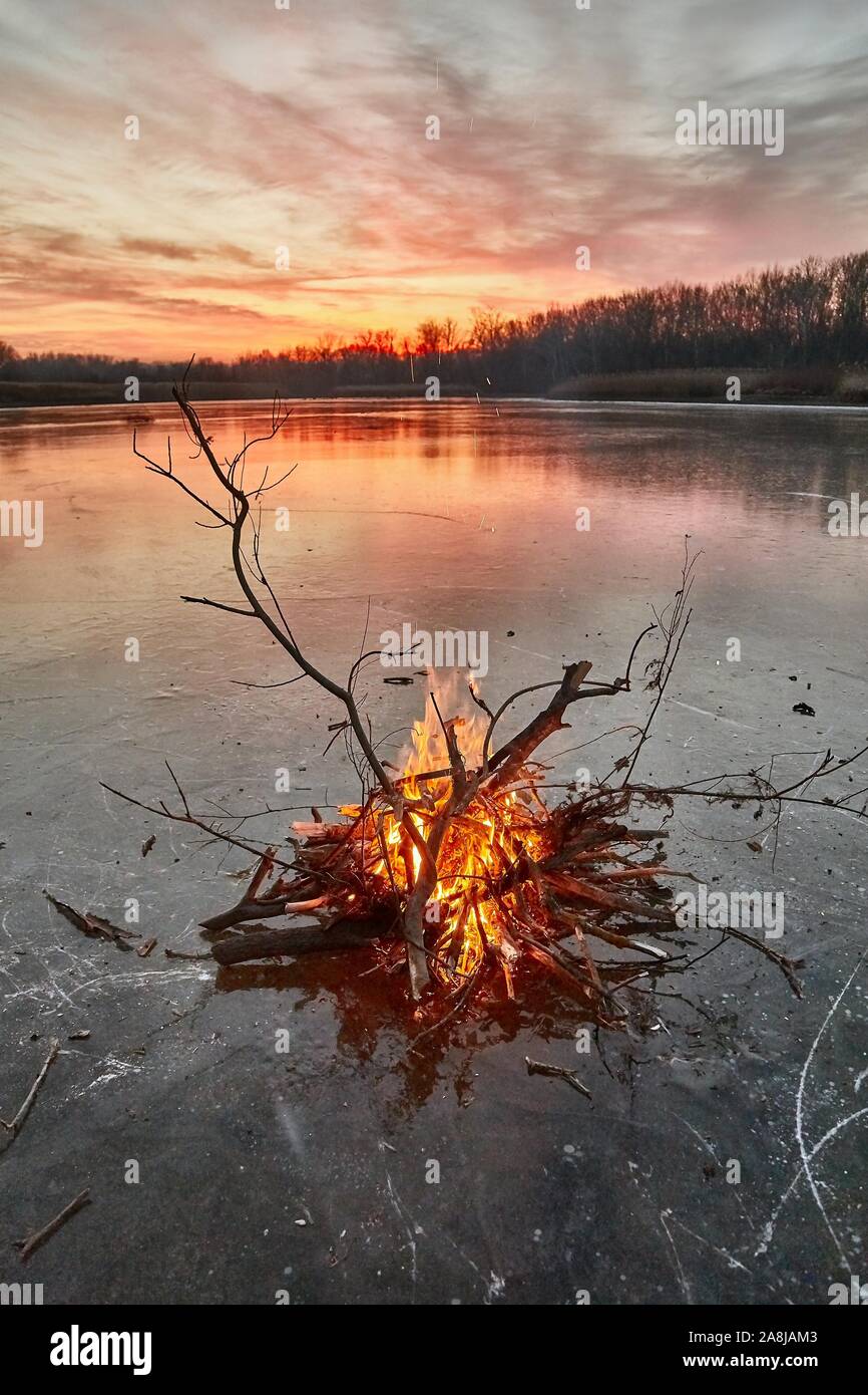Fire And Ice Stock Photo - Alamy