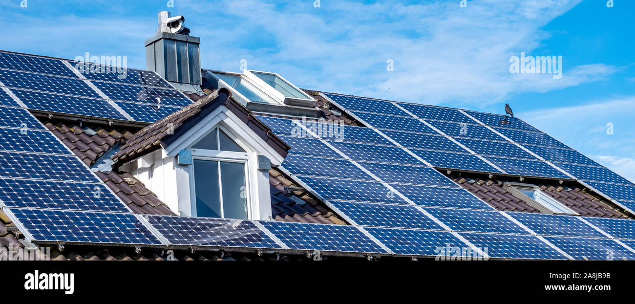 Solar roof panorama hi-res stock photography and images - Alamy