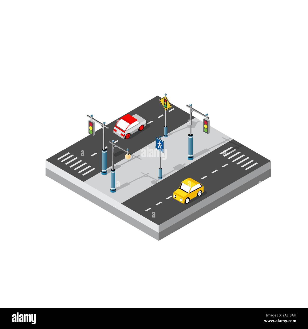 City street crosswalk Stock Vector Images - Alamy