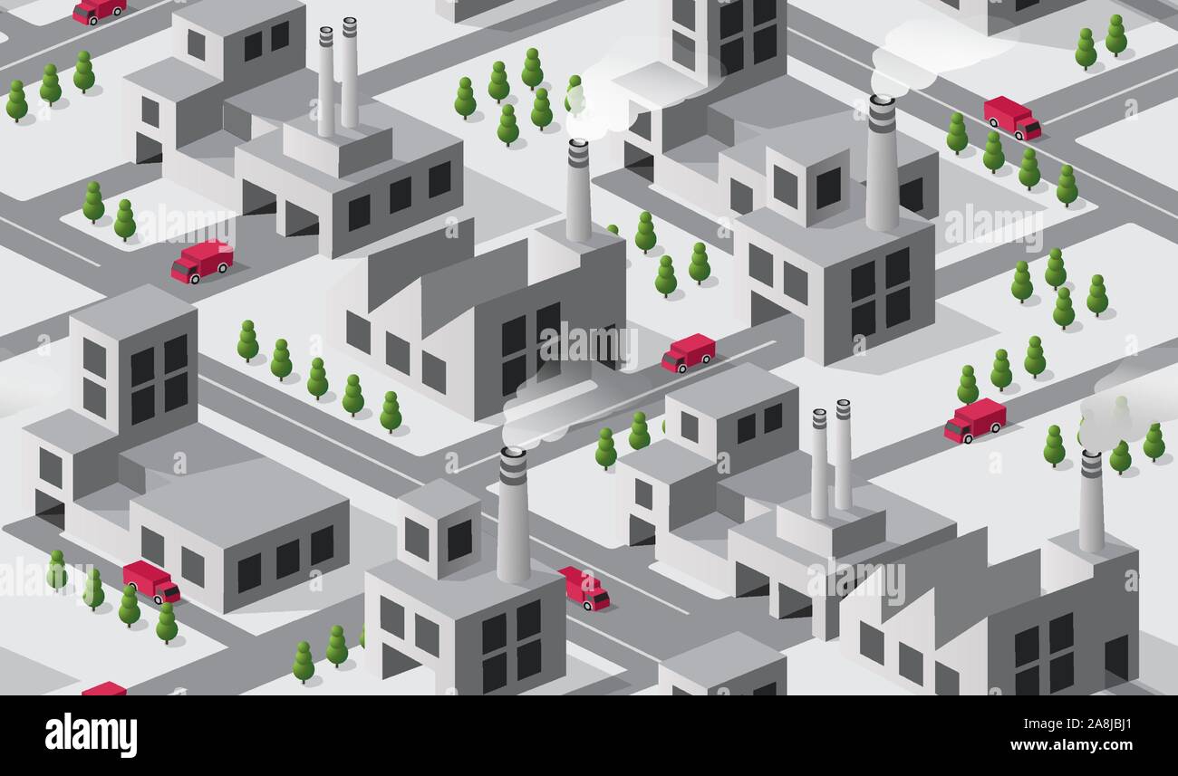 Factory block Stock Vector Images - Alamy