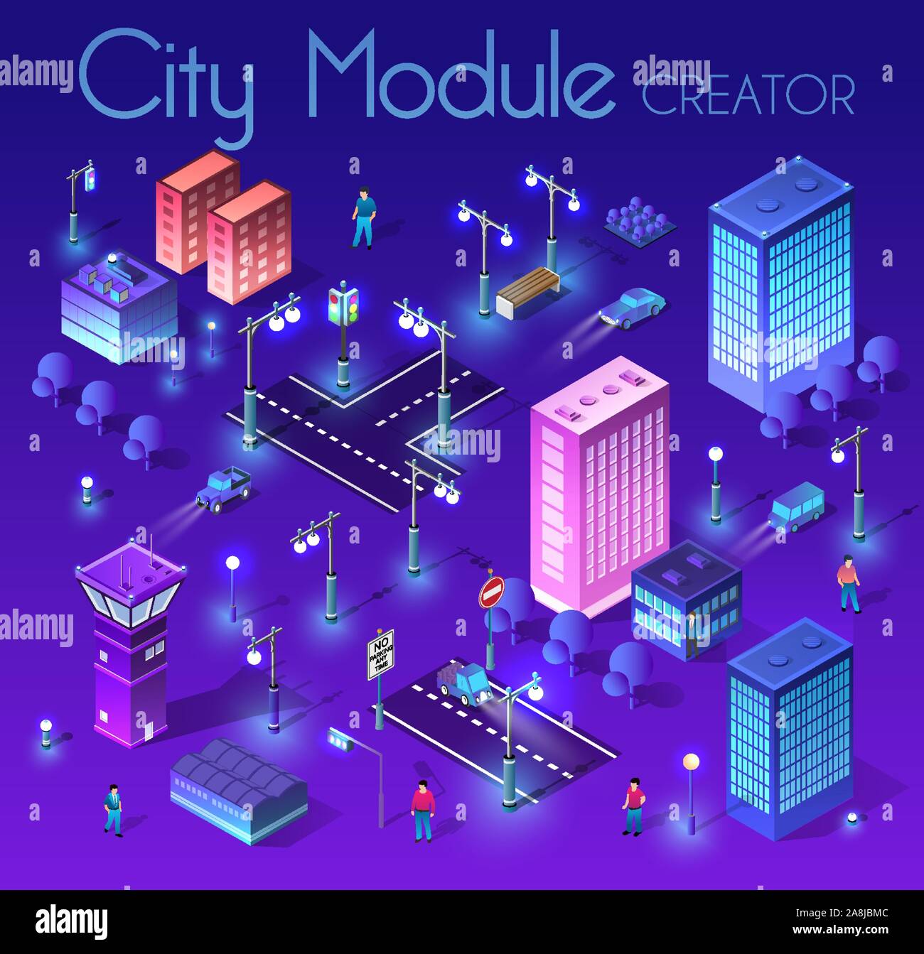 Isometric set ultra city hi-res stock photography and images - Alamy