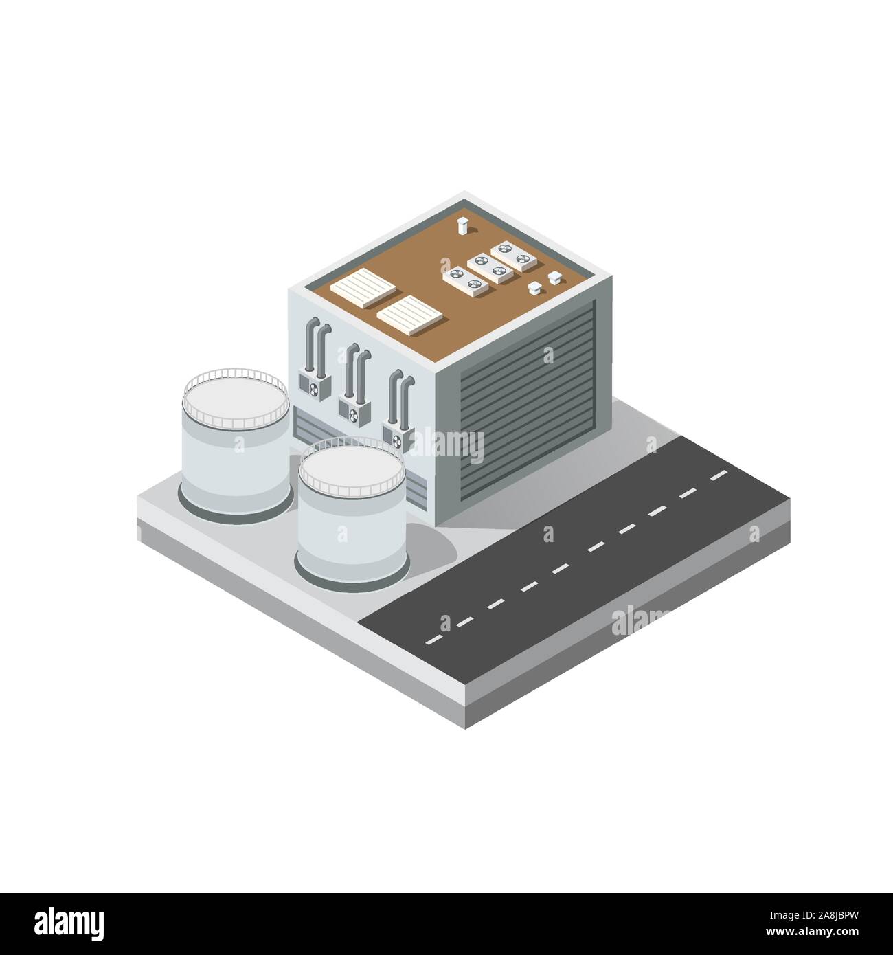 Warehouse industrial area isometric Cut Out Stock Images & Pictures - Alamy