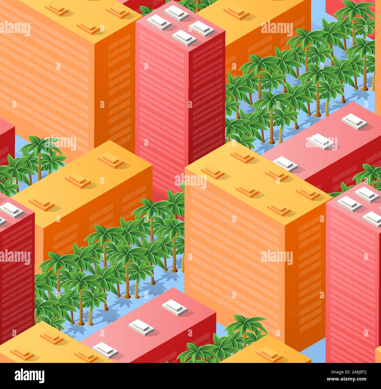 Seamless urban plan pattern map. Isometric landscape Stock Vector Image ...