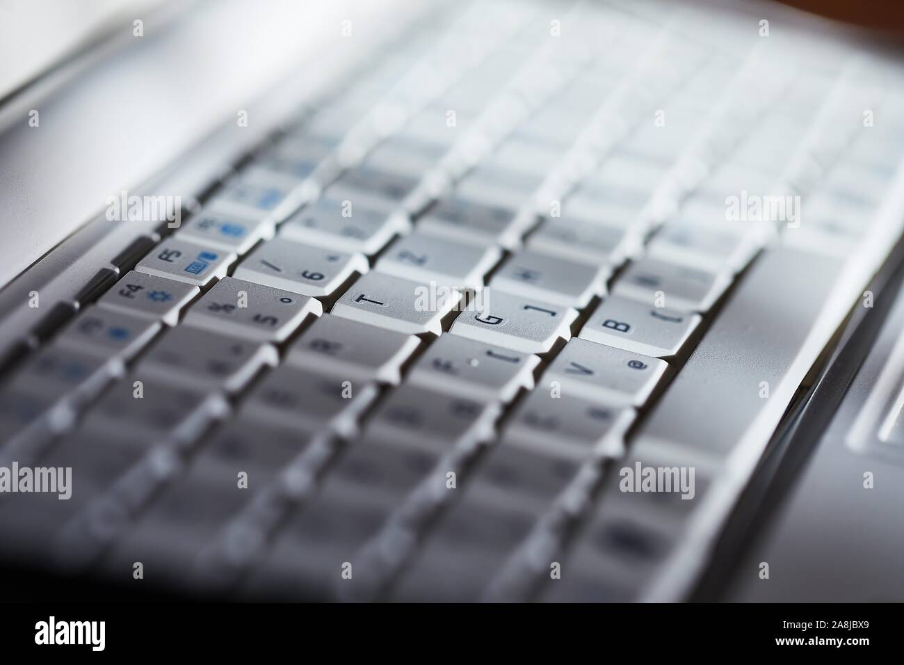 White Keyboard Detail Stock Photo - Alamy