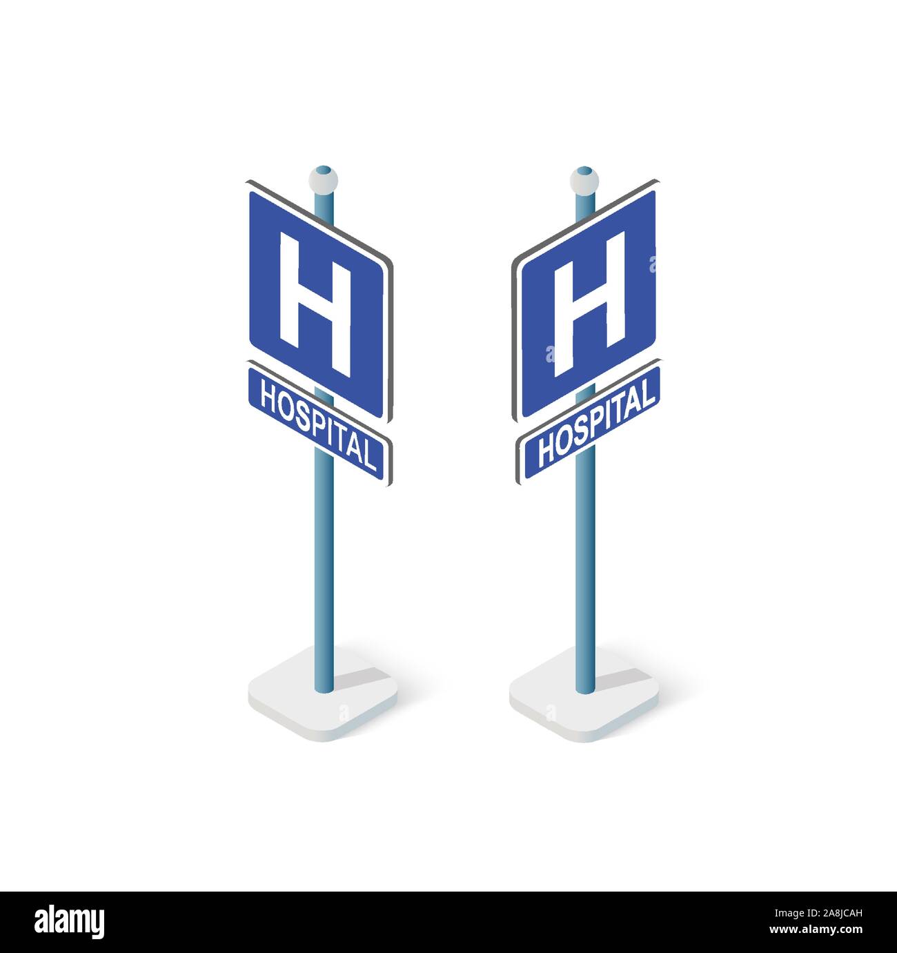 Road signs isometric set street object Stock Vector Image & Art - Alamy