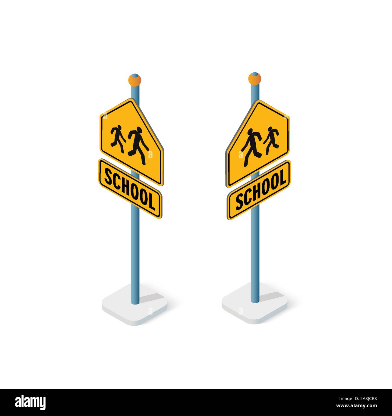 Road signs isometric set street object Stock Vector Image & Art - Alamy