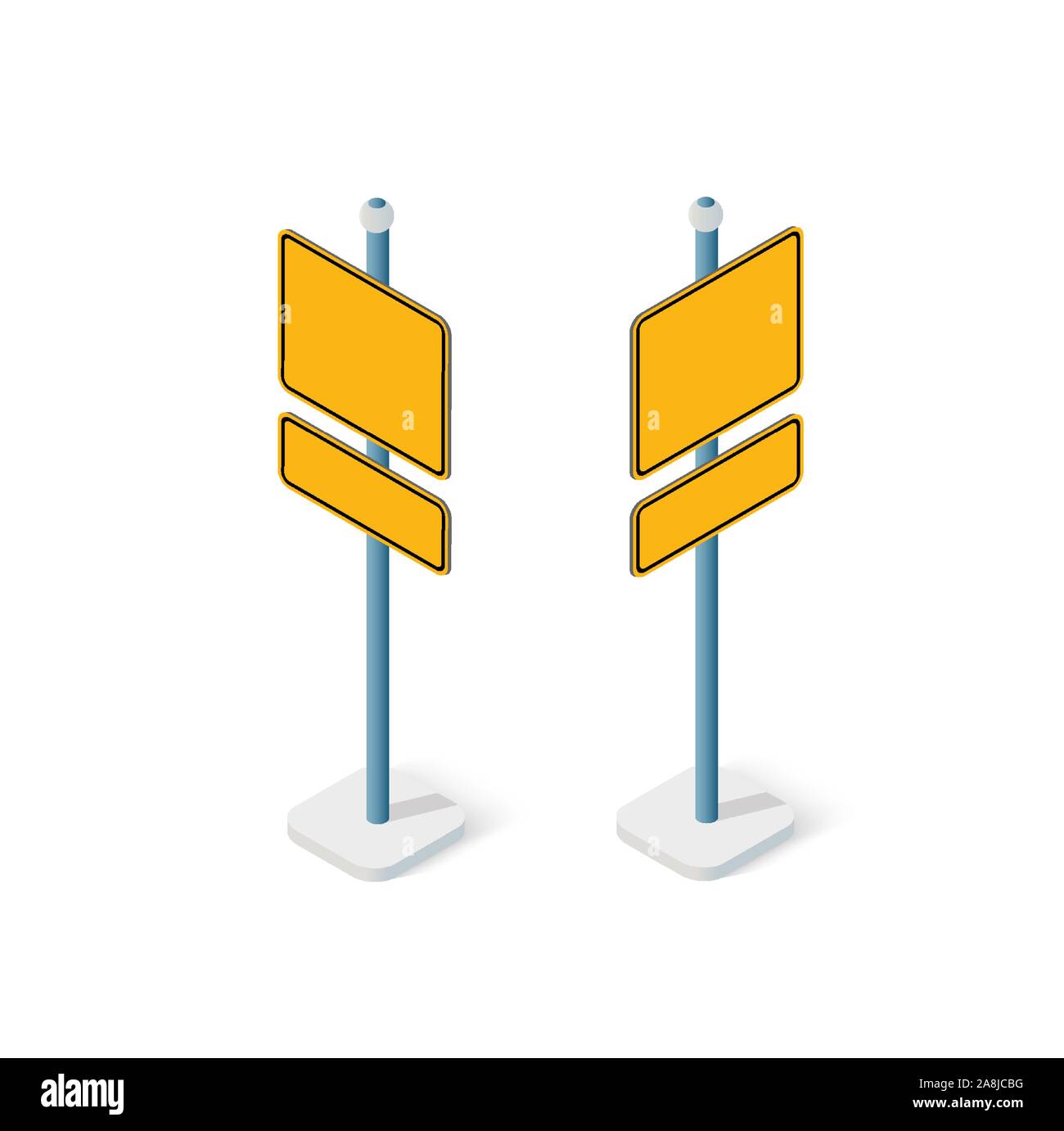 Road signs isometric set street object Stock Vector Image & Art - Alamy