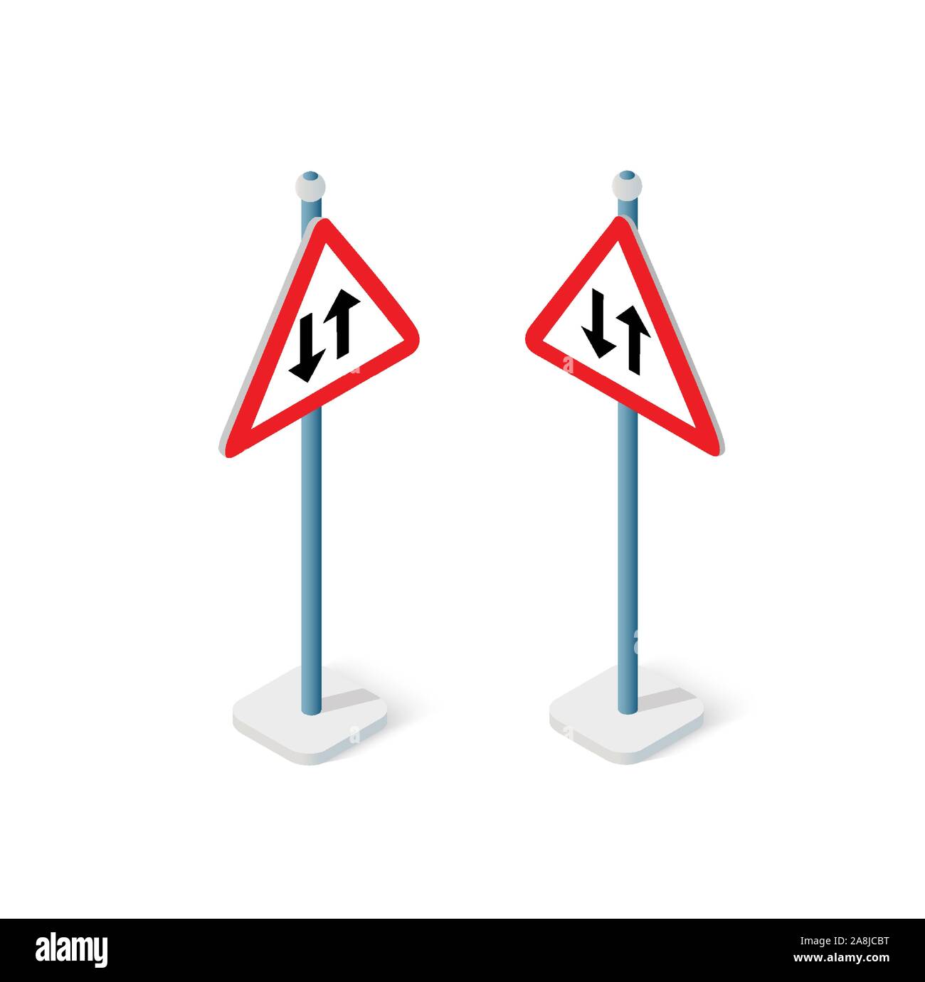 Road signs isometric set street object Stock Vector Image & Art - Alamy