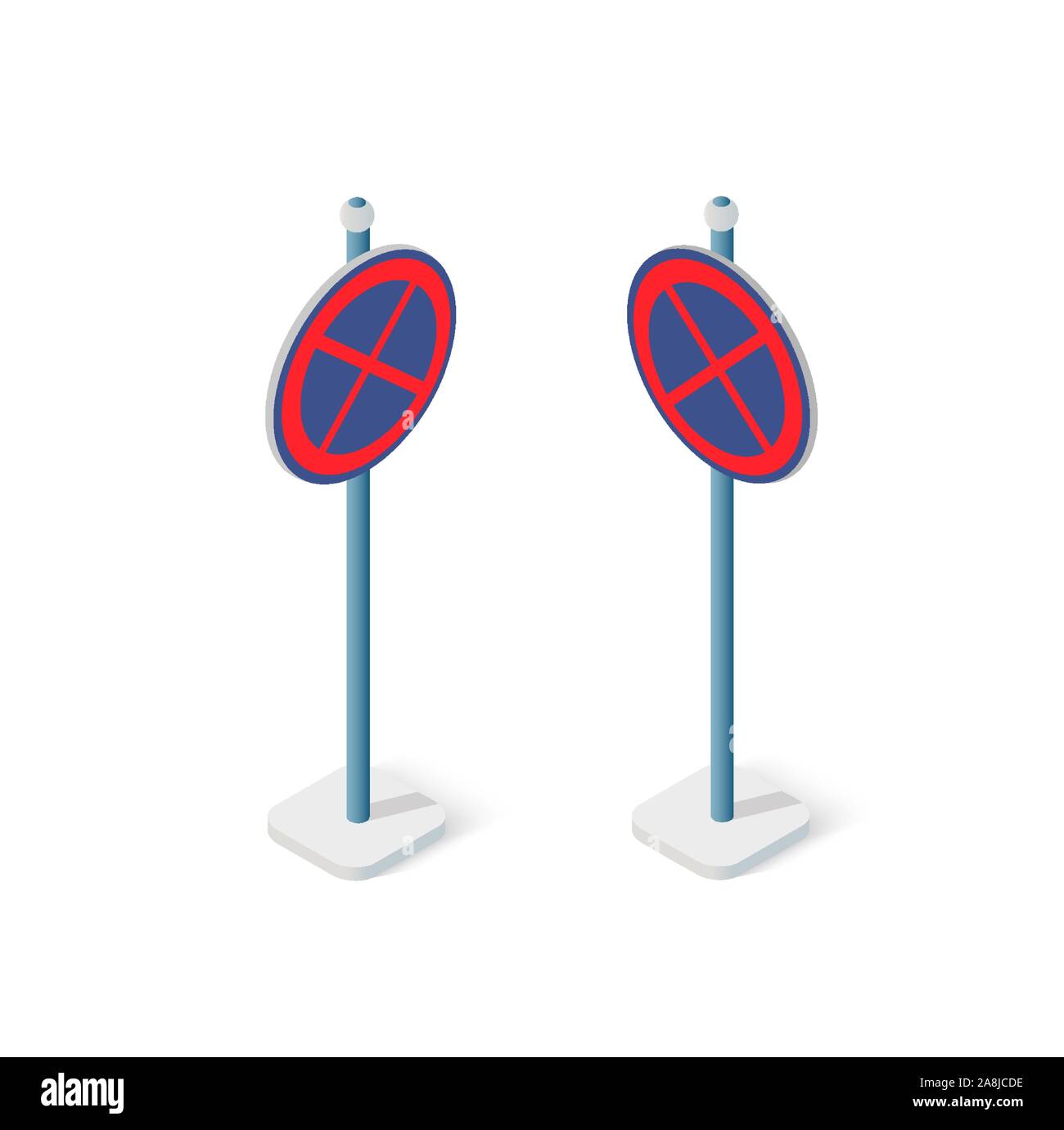 Road signs isometric set street object Stock Vector Image & Art - Alamy