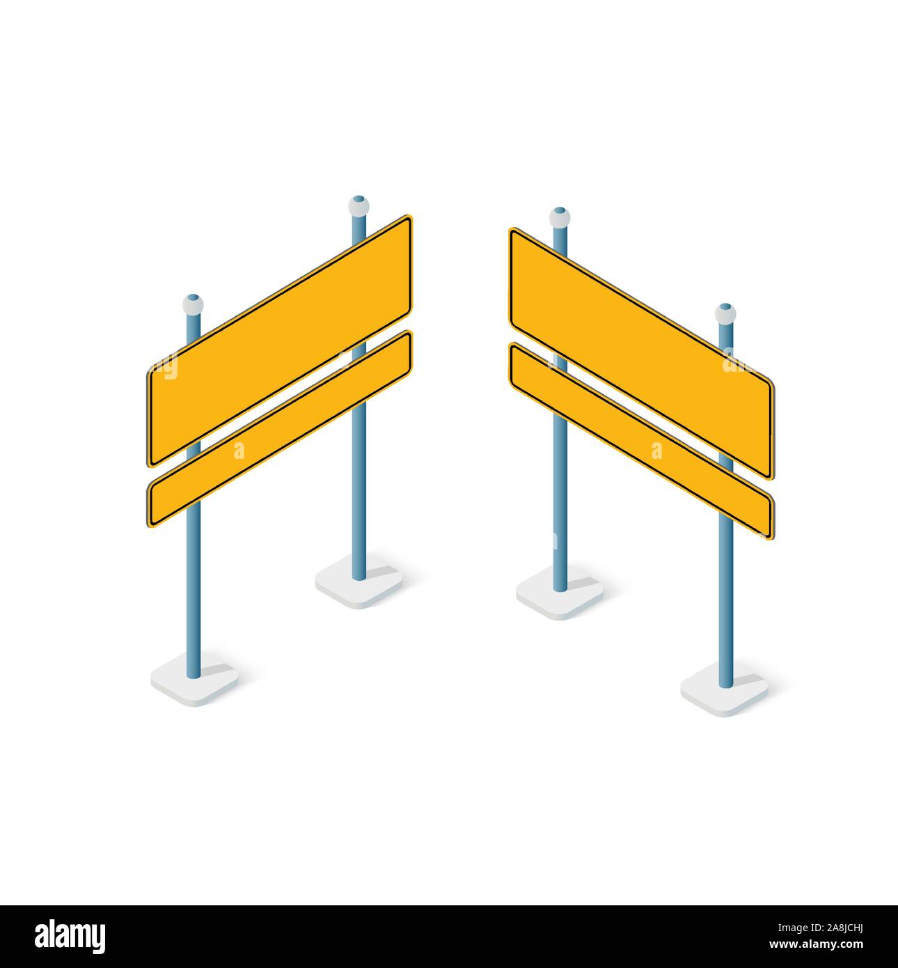 Traffic management road signs Cut Out Stock Images & Pictures - Alamy