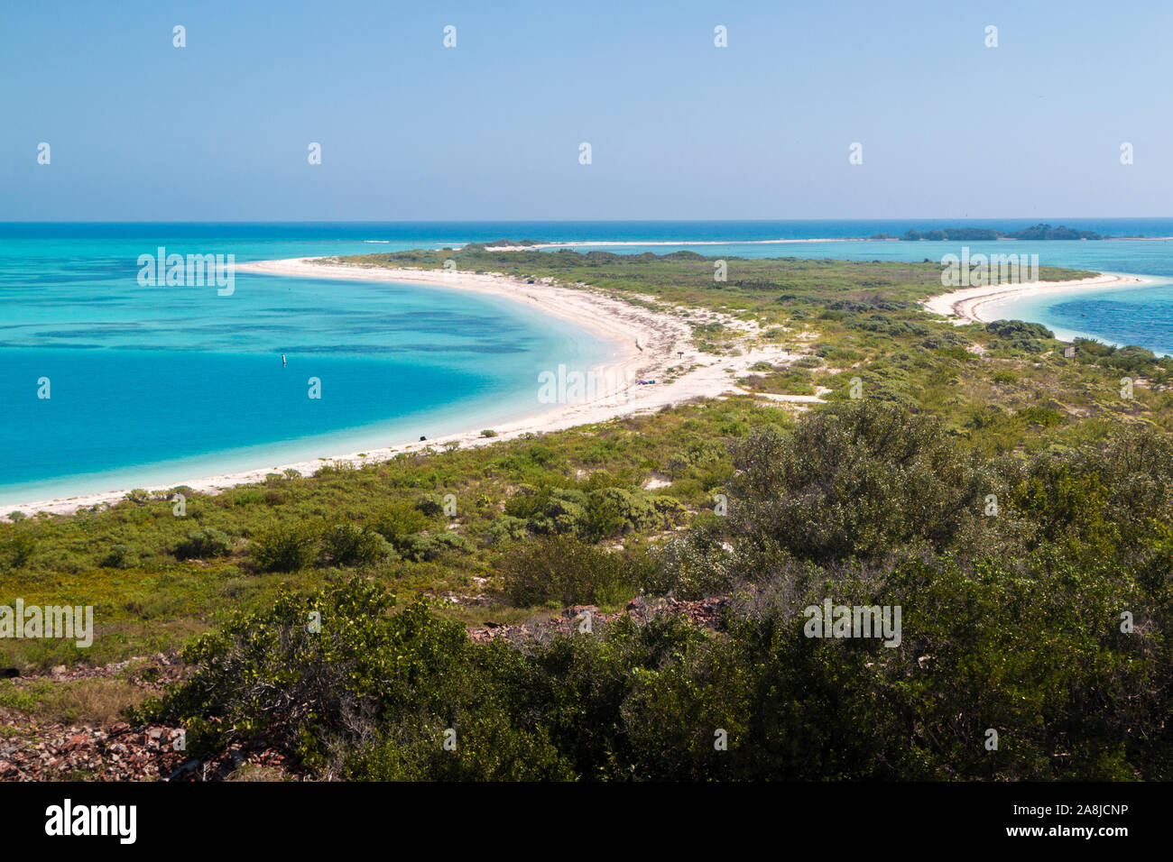 Landscape view of Fort Jefferson during the day in Dry Tortugas ...