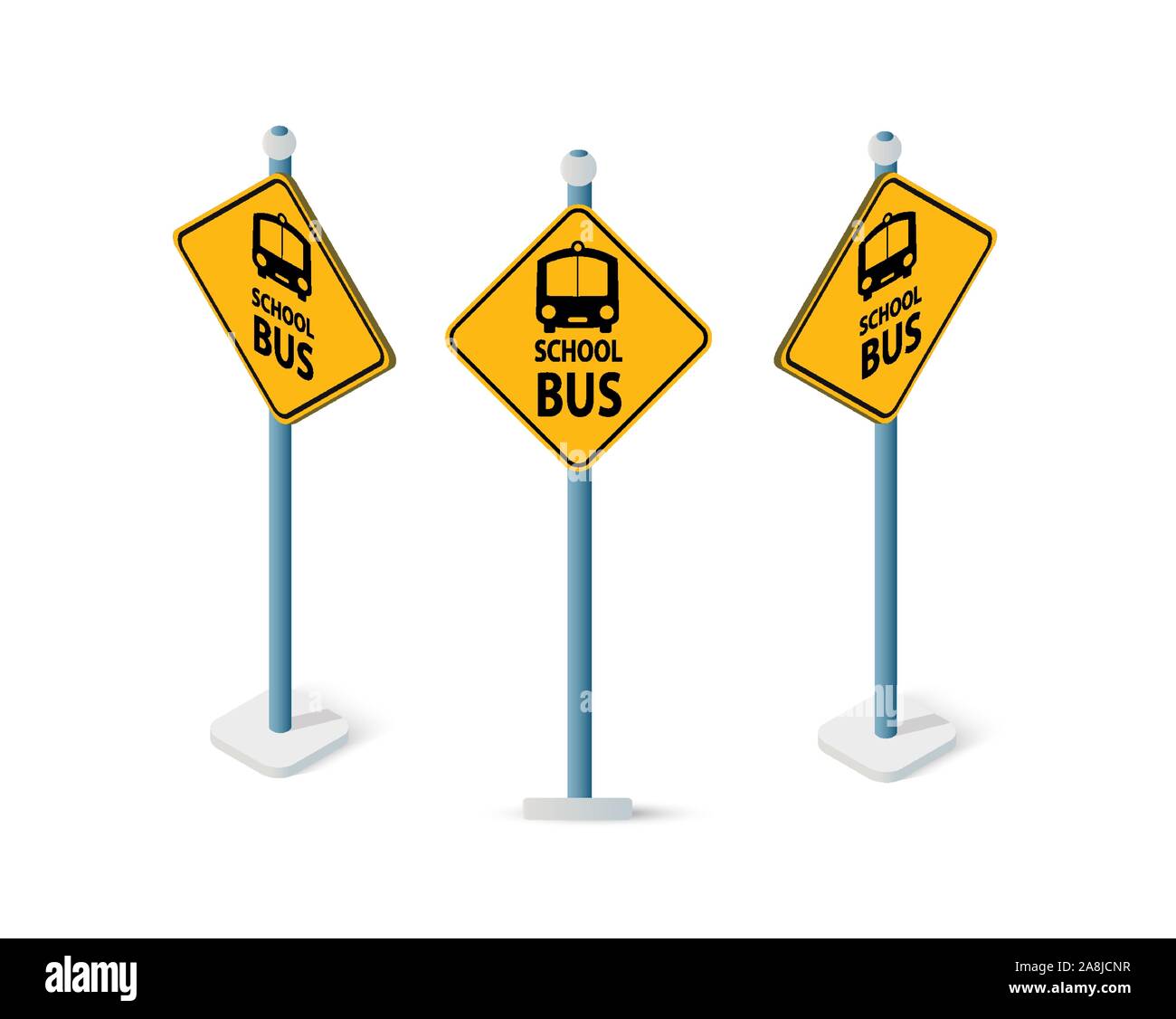 Road signs isometric set street object Stock Vector Image & Art - Alamy