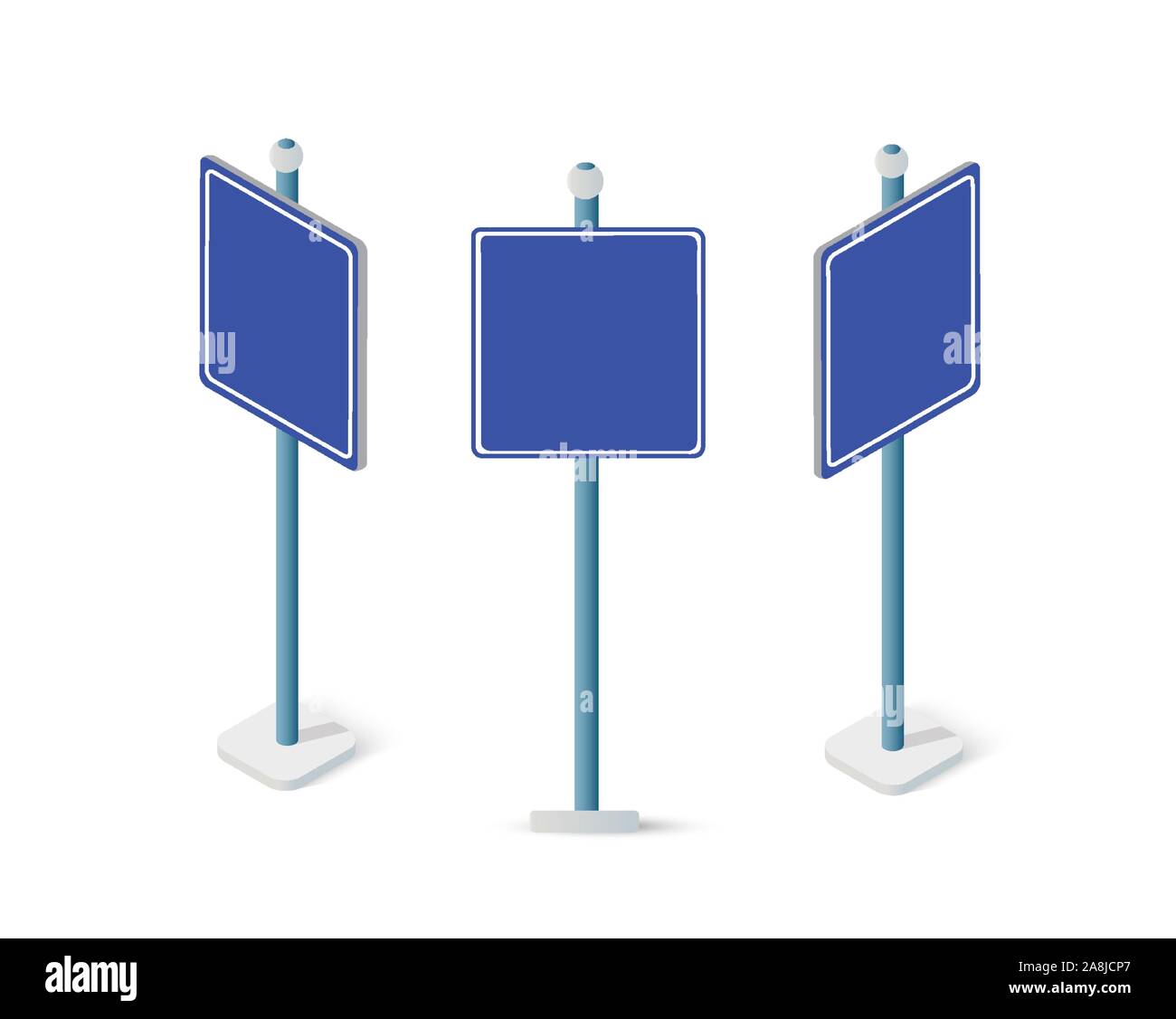 Road signs isometric set street object Stock Vector Image & Art - Alamy