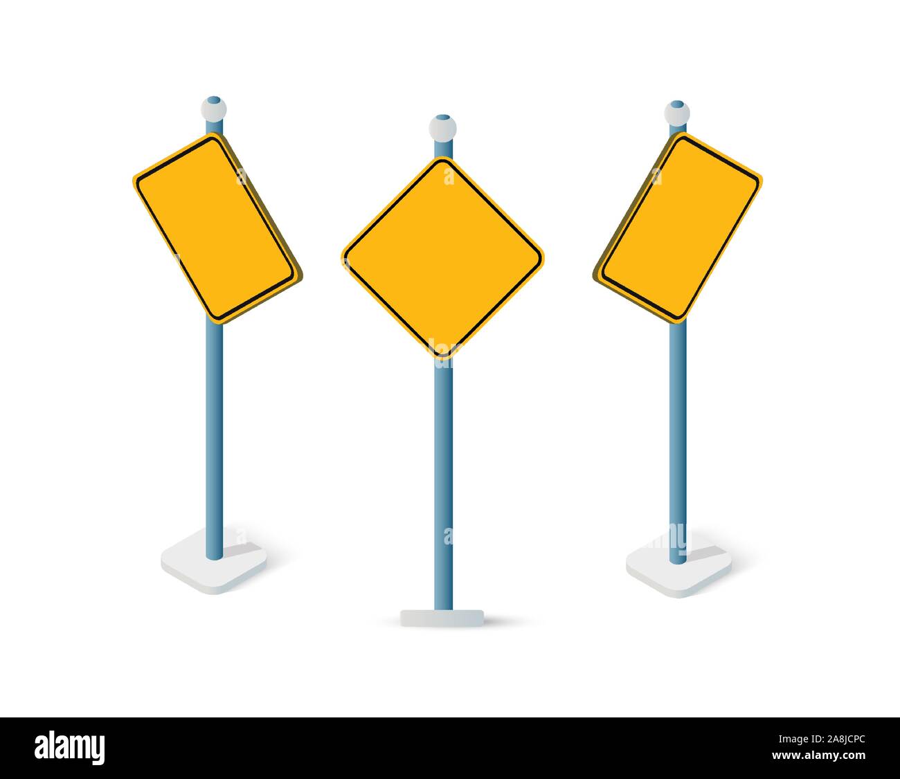 Road signs isometric set street object Stock Vector Image & Art - Alamy