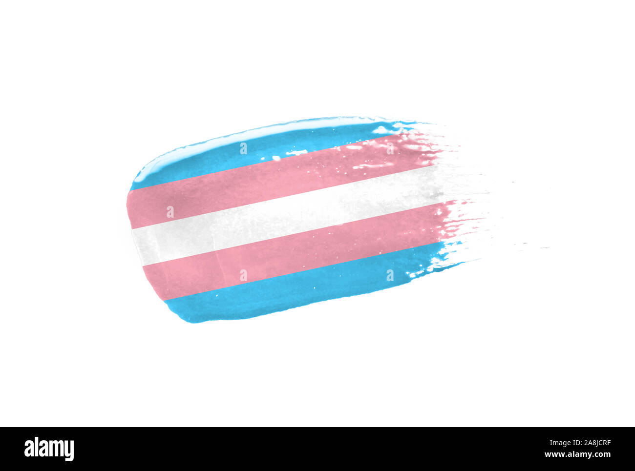 brush painted flag of Transgender isolated on white background Stock ...