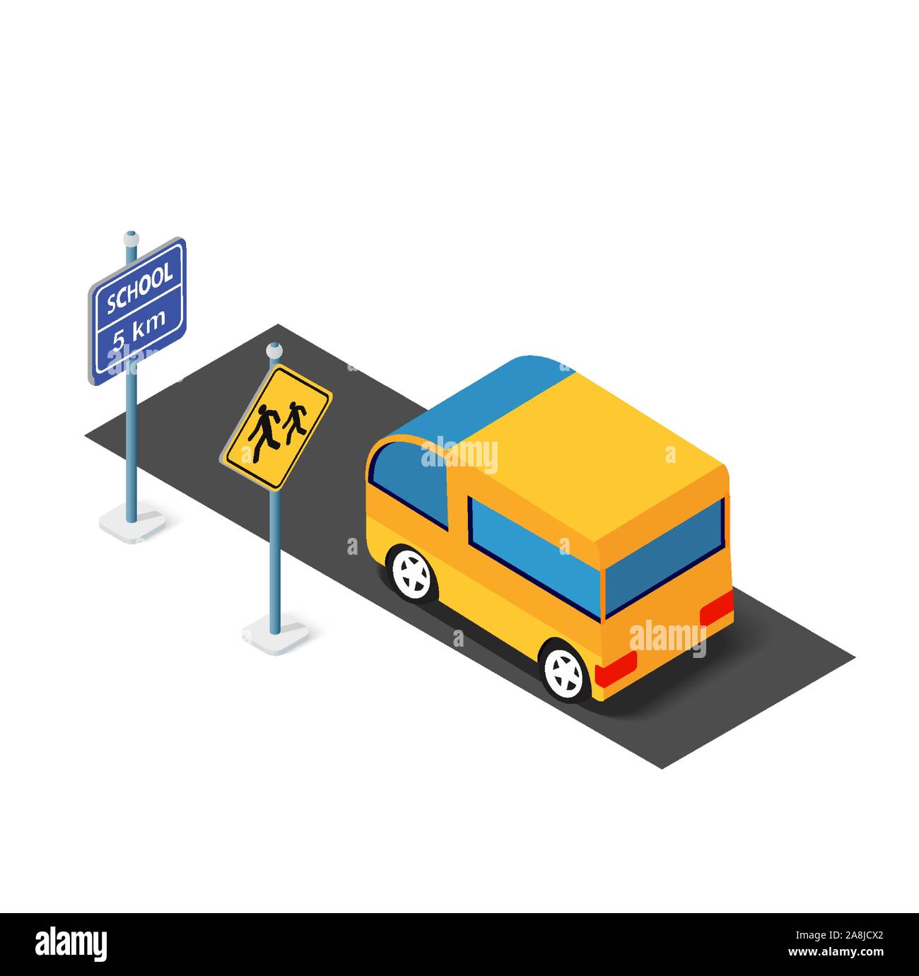 Bus vector isometric Cut Out Stock Images & Pictures - Alamy