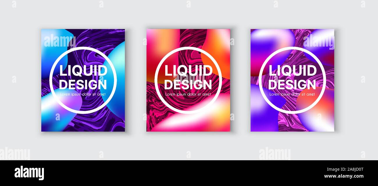 Set background style abstract liquid splash bubble Stock Vector Image ...