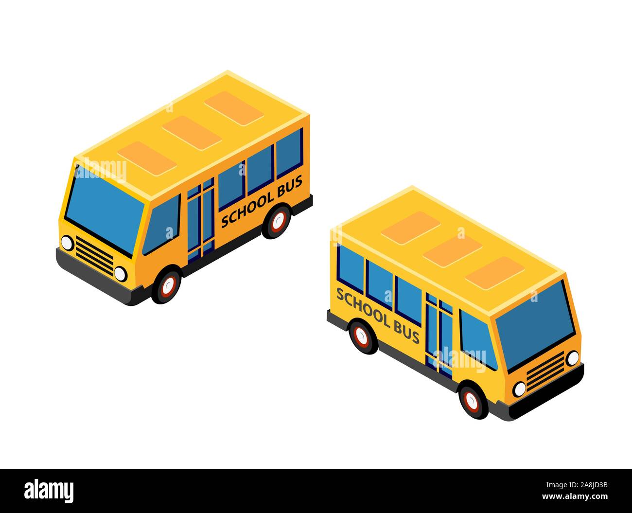Bus vector isometric Cut Out Stock Images & Pictures - Alamy