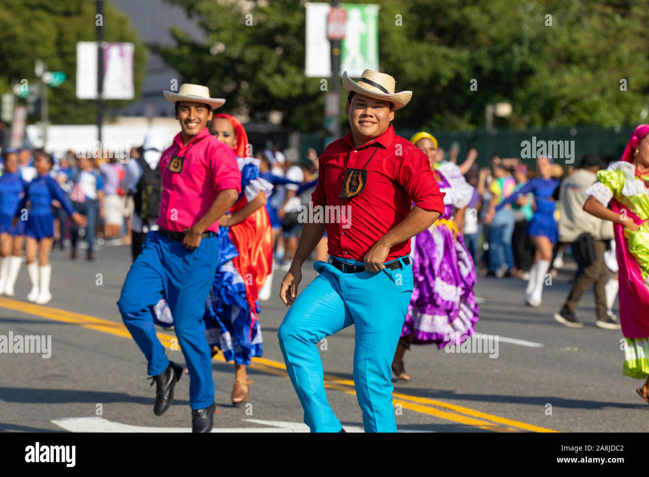 Washington DC, USA - September 21, 2019: The Fiesta DC, Salvadorean ...