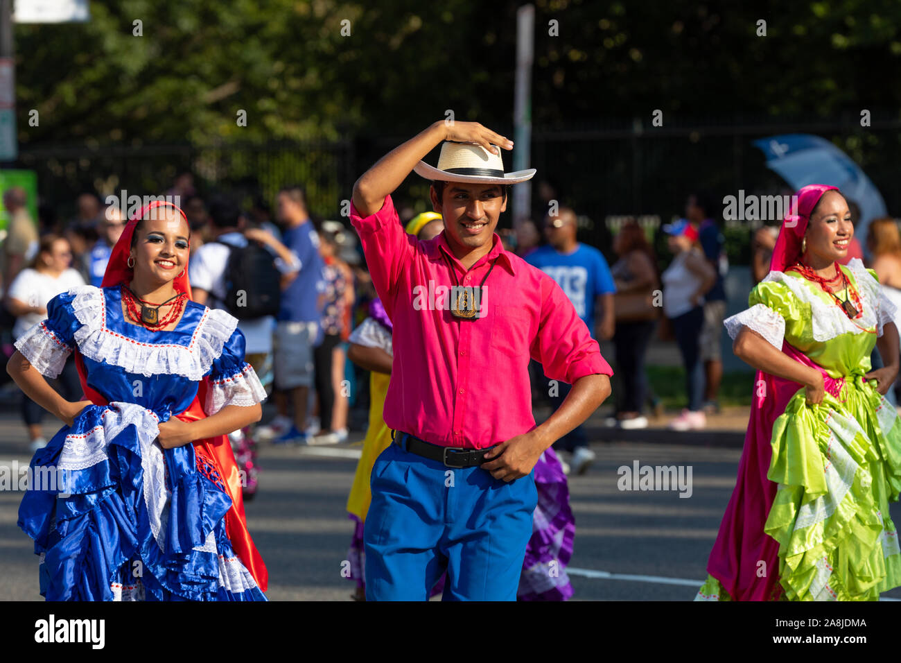 Washington DC, USA - September 21, 2019: The Fiesta DC, Salvadorean ...