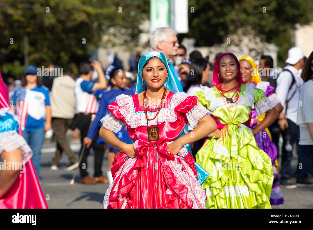 Washington DC, USA - September 21, 2019: The Fiesta DC, Salvadorean ...