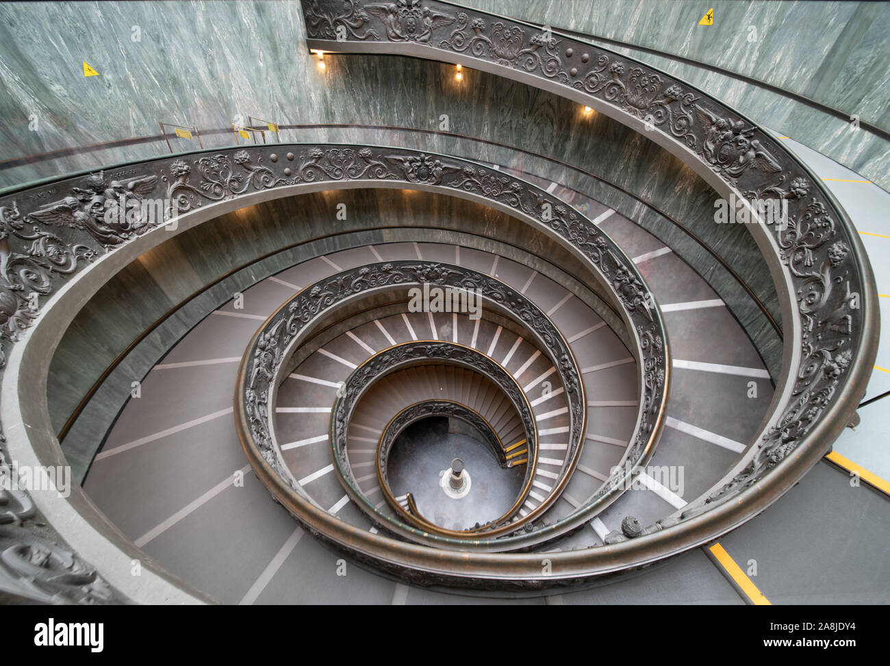The famous spiral stairs inside the Vatican Museum, Vatican Stock Photo ...