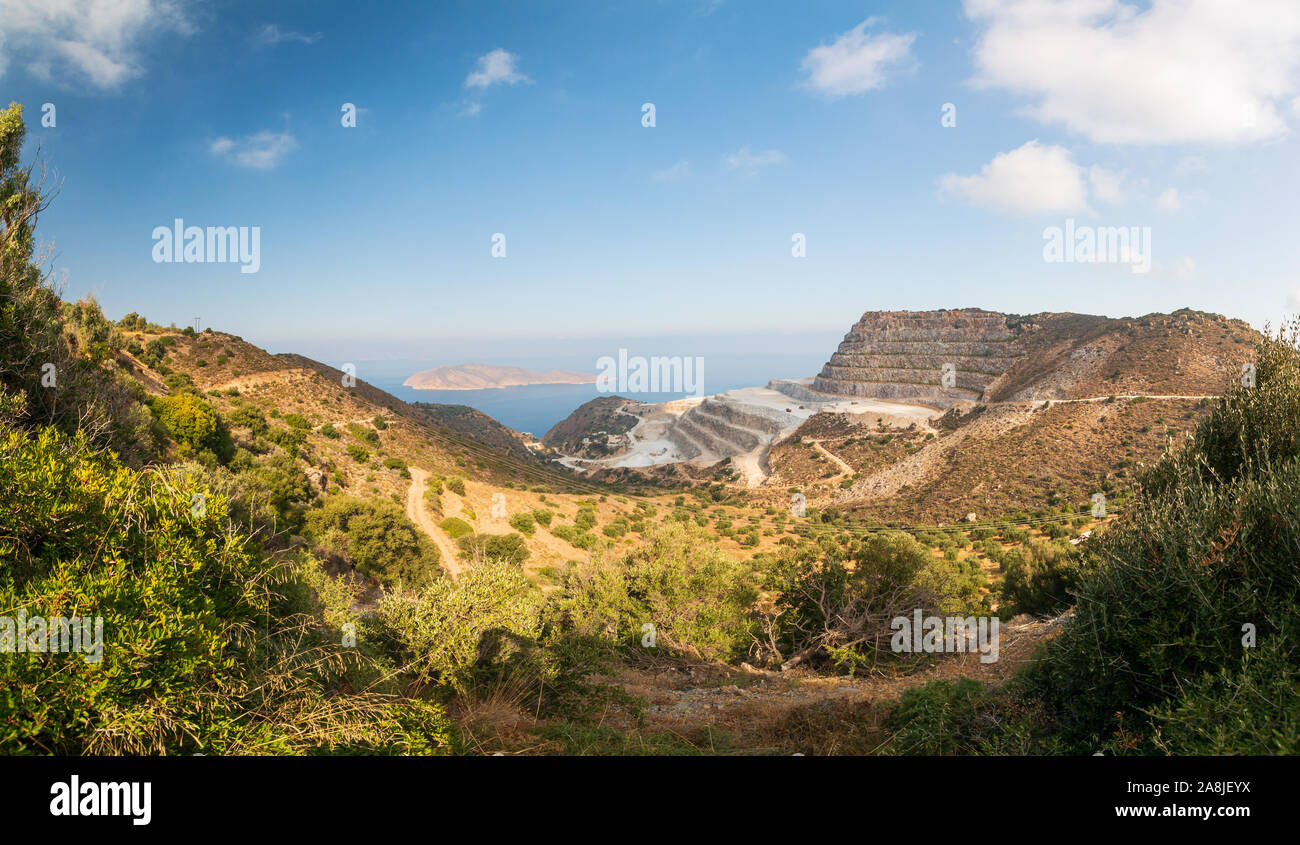 Amazing panorama scenery of Crete island Stock Photo - Alamy