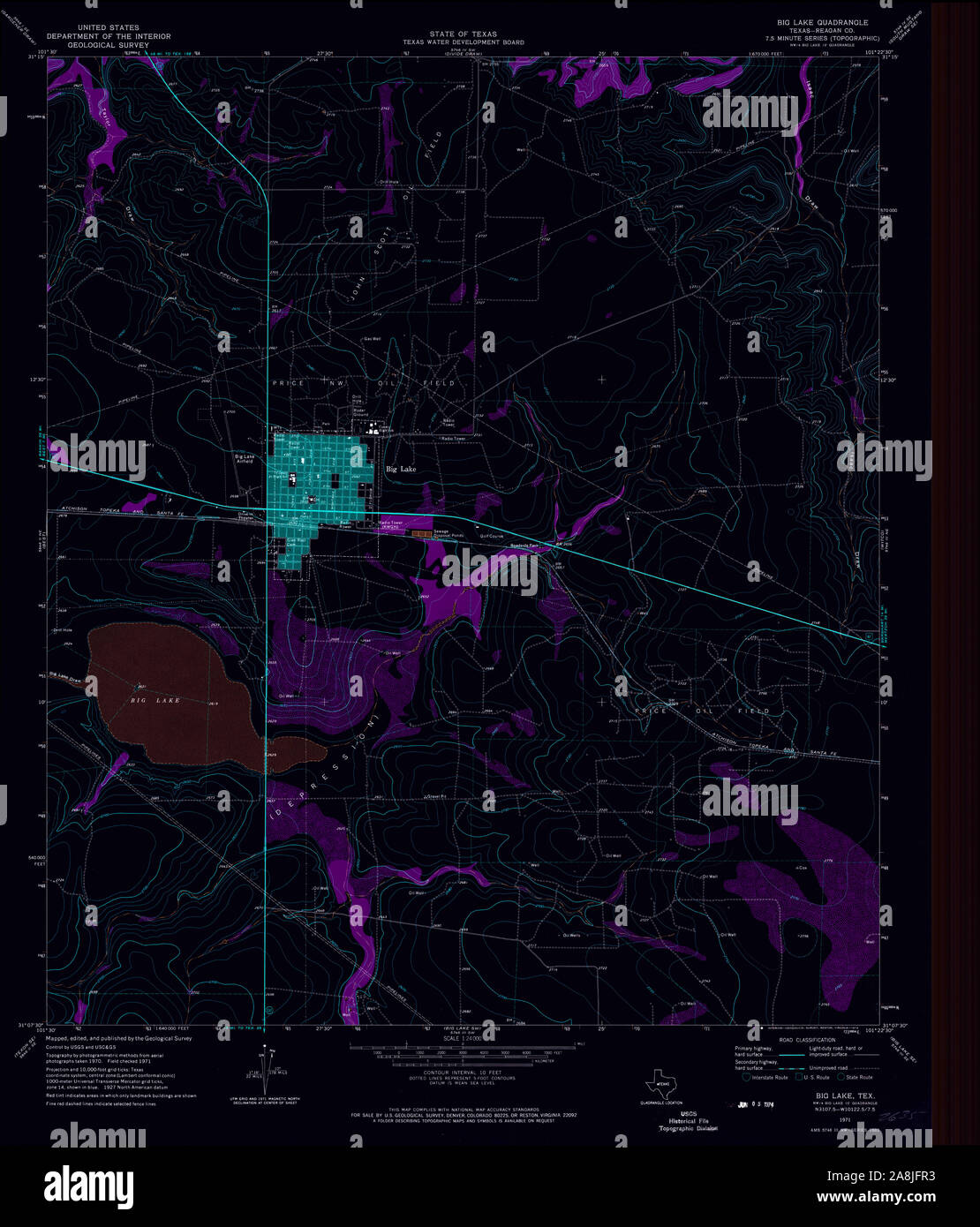 Map of big lake texas hi-res stock photography and images - Alamy