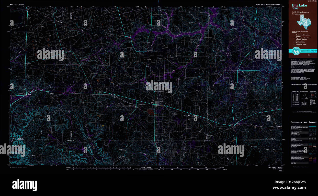 Big lake texas map hi-res stock photography and images - Alamy