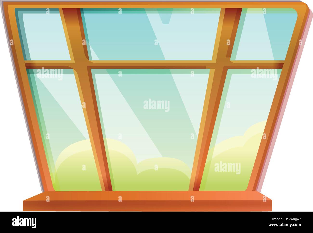 Large window icon. Cartoon of large window vector icon for web design ...