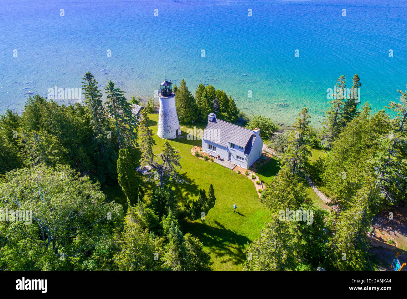 The Old Presque Isle Light was the first lighthouse in the Presque Isle ...