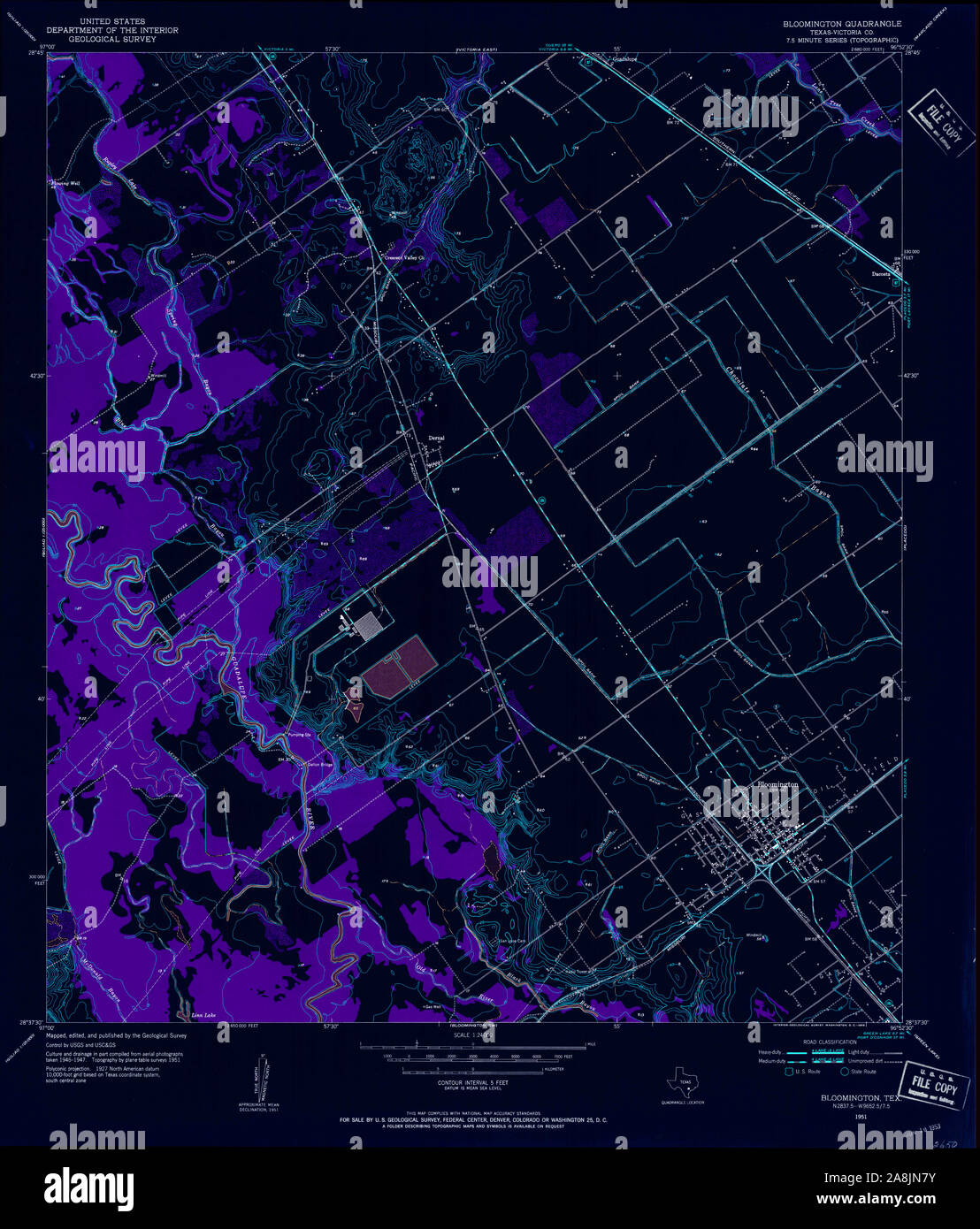 Map of bloomington texas hi-res stock photography and images - Alamy