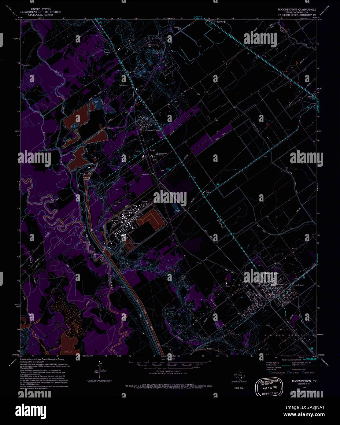 Bloomington texas map hi-res stock photography and images - Alamy