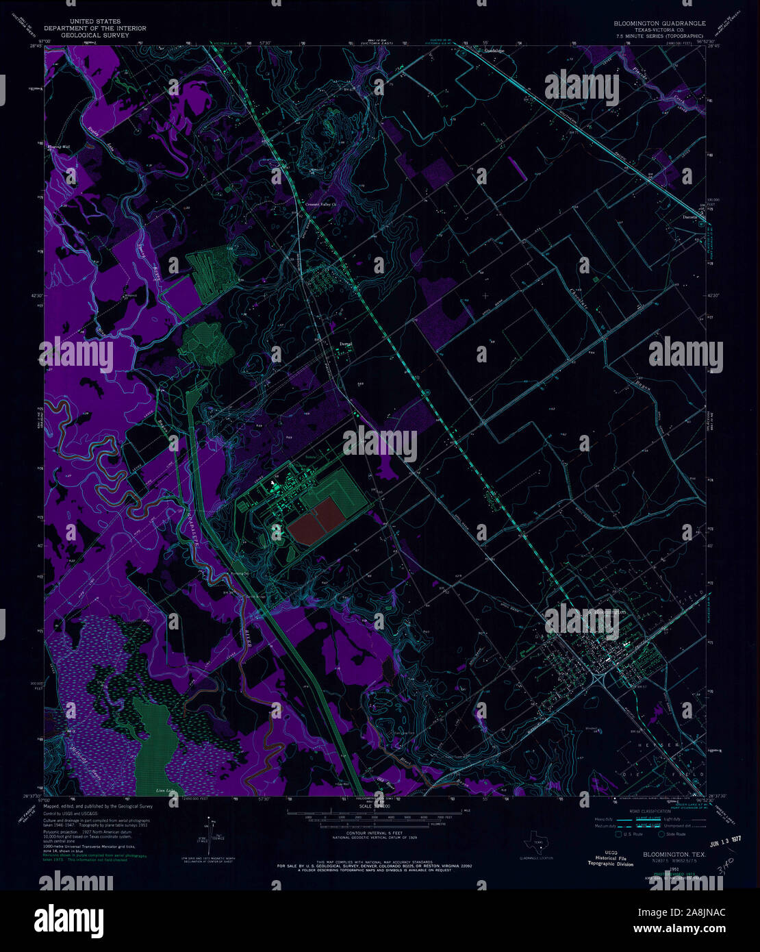 Map of bloomington texas hi-res stock photography and images - Alamy