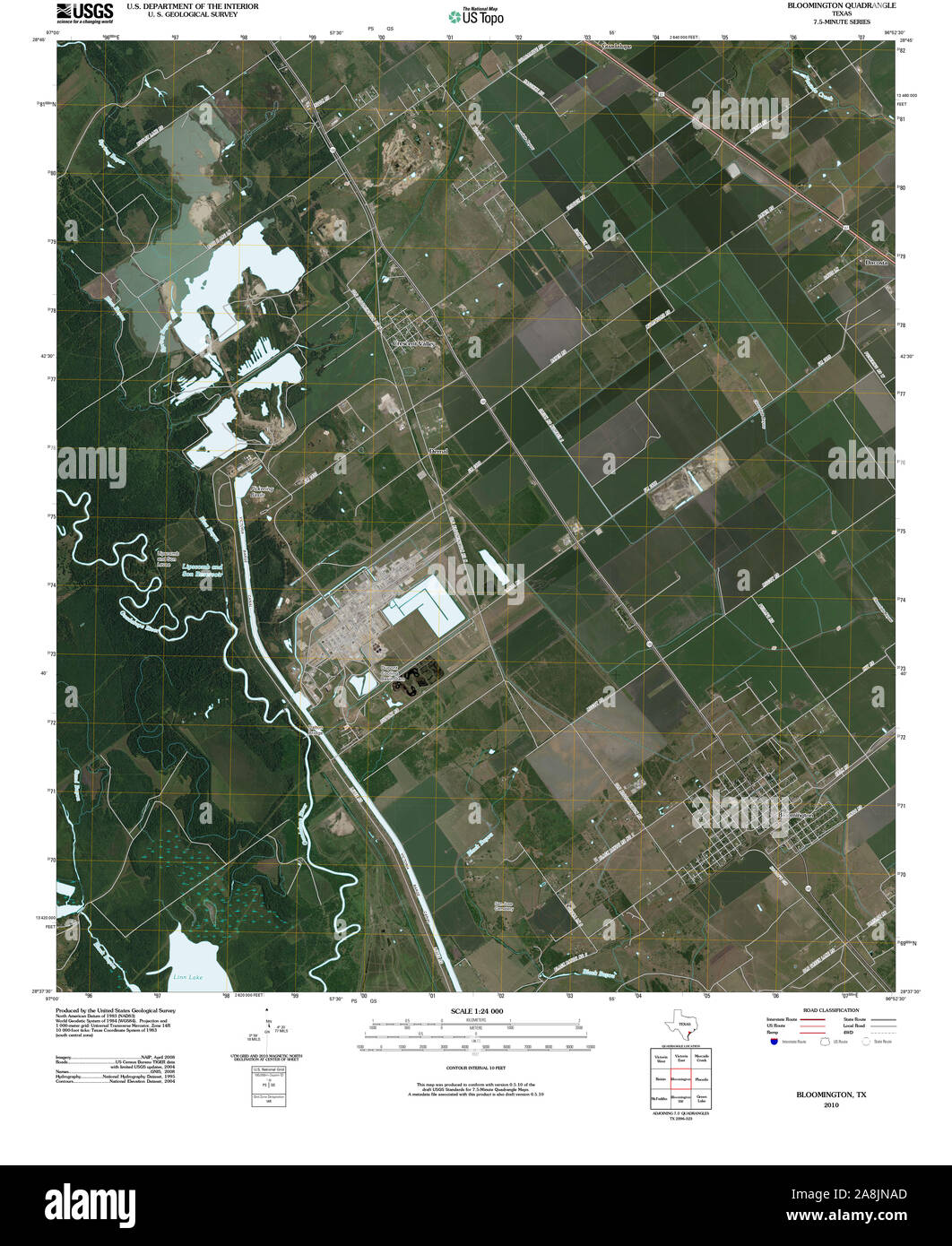 Map of bloomington texas Cut Out Stock Images & Pictures - Alamy