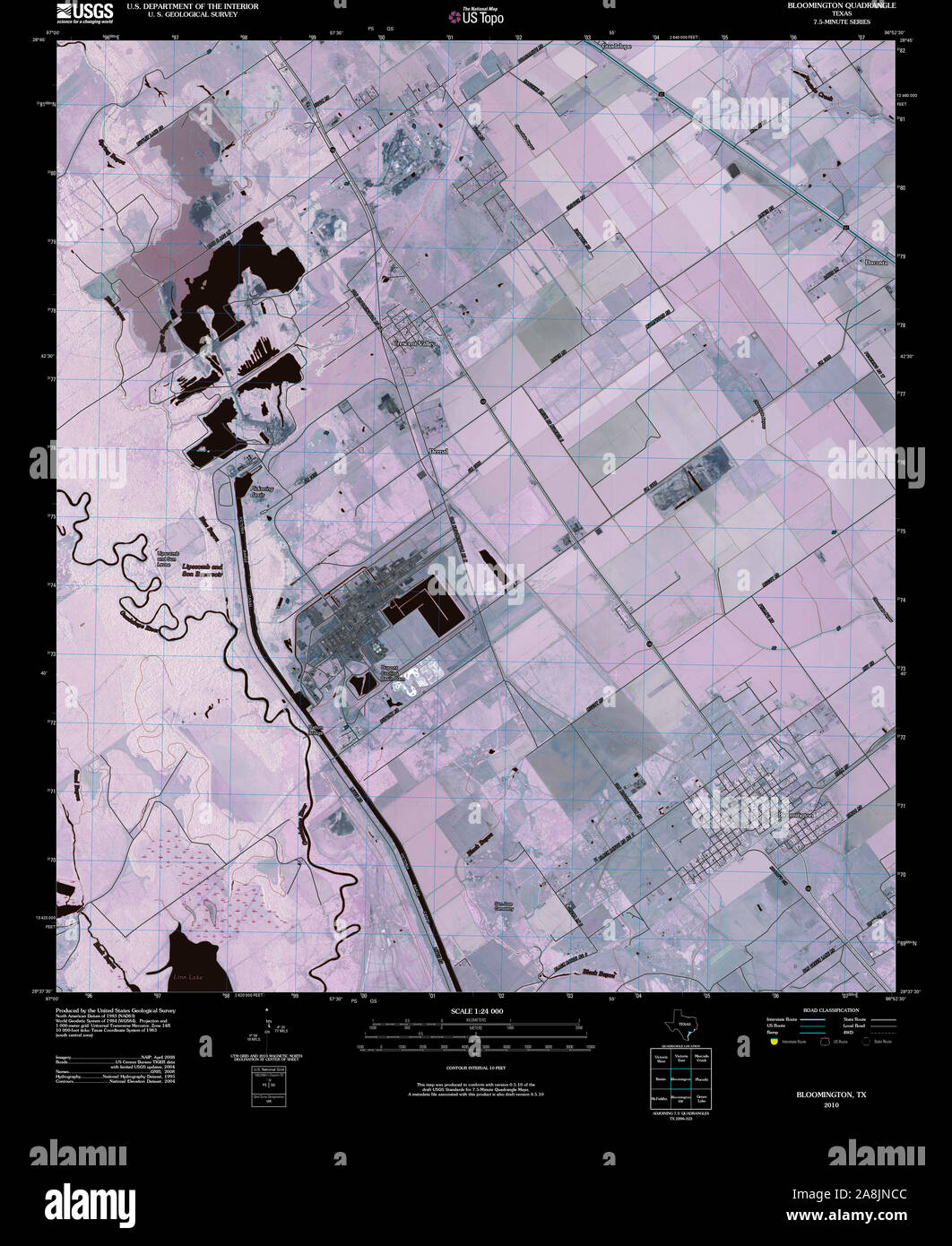 Map of bloomington texas hi-res stock photography and images - Alamy