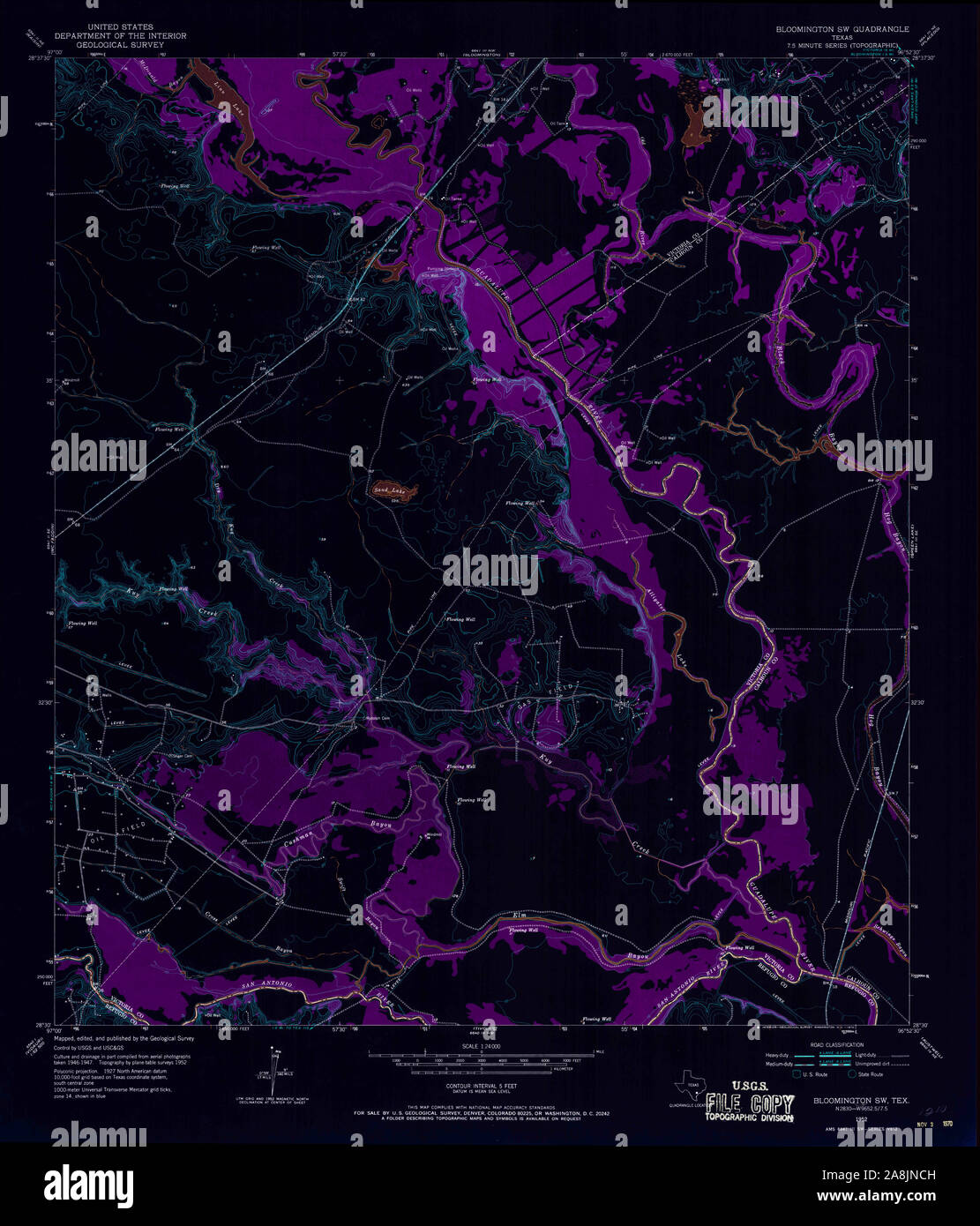 Map of bloomington texas hi-res stock photography and images - Alamy